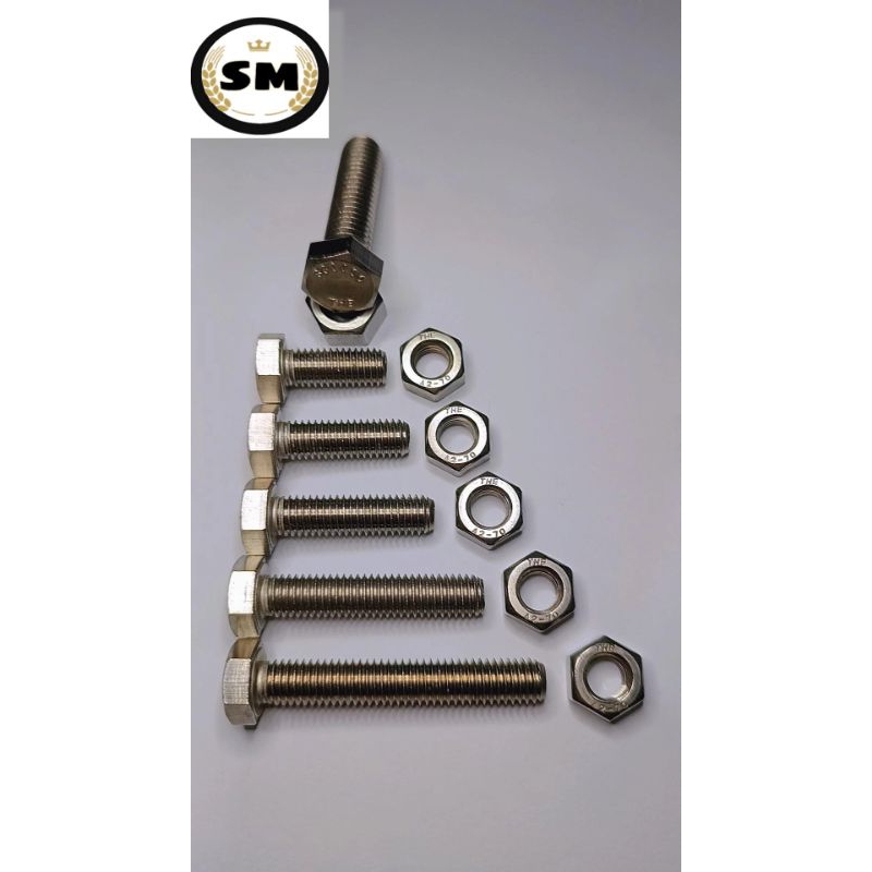 Jual Baut stainless 3/8x4 (panjang 10cm) Sus 304 stainless anti karat ...