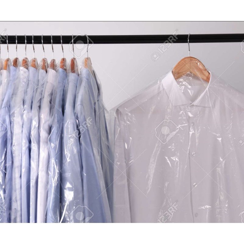 Jual Plastik Gantungan Baju Per Lembar Plastik Pelindung Baju dari Debu ...