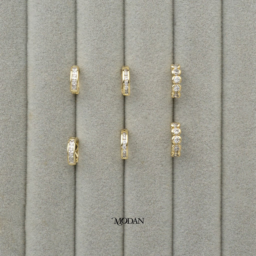 Jual Modan - Mini Hoops Earrings Anting Rhodium | Shopee Indonesia