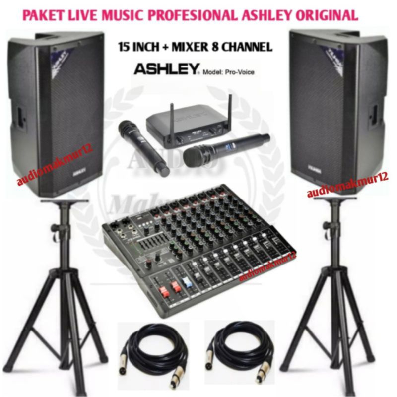 Jual Paket Sounyd System 1 Set Ashley ACT 600 Pro Original Untuk live music / karaoke rooms ...