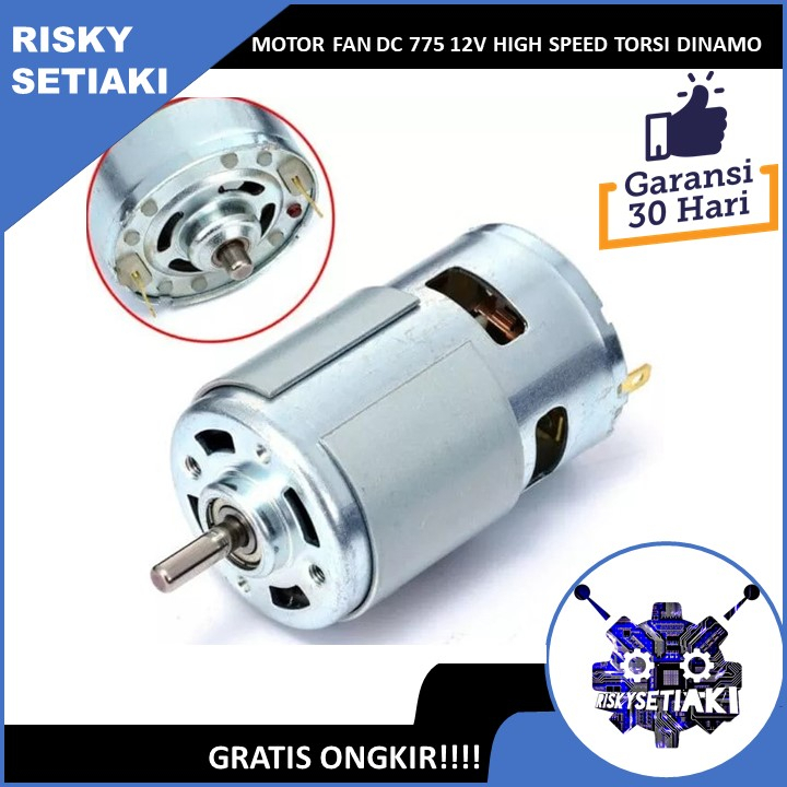 Jual MOTOR FAN DC 775 12V HIGH SPEED TORSI DINAMO MESIN POWER TOOLS 24V 30V | Shopee Indonesia