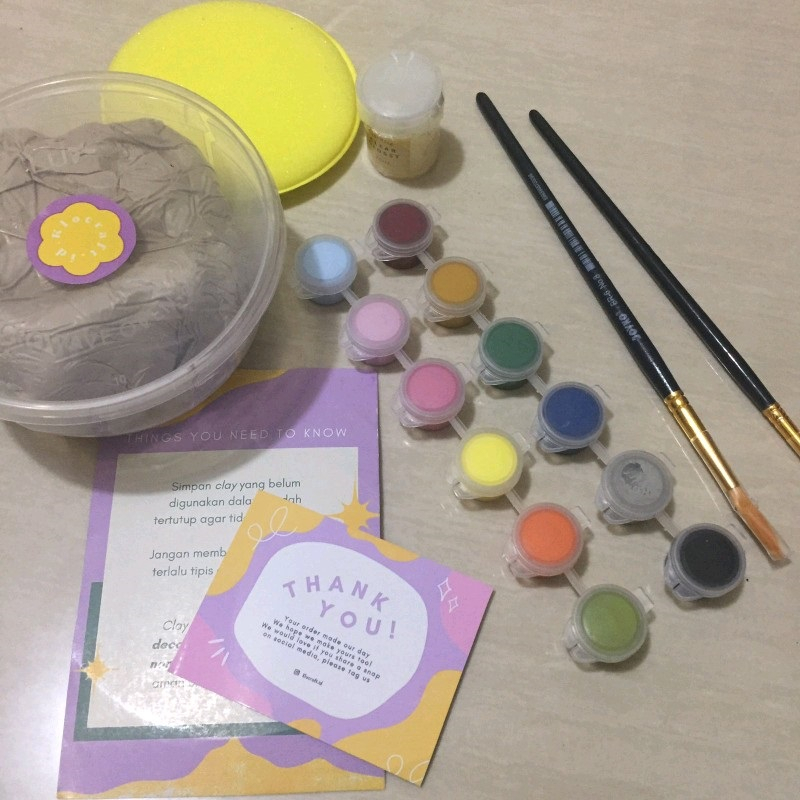 Jual DIY CLAY KIT - FULL PACK (500 gr Stoneware Clay) | Shopee Indonesia