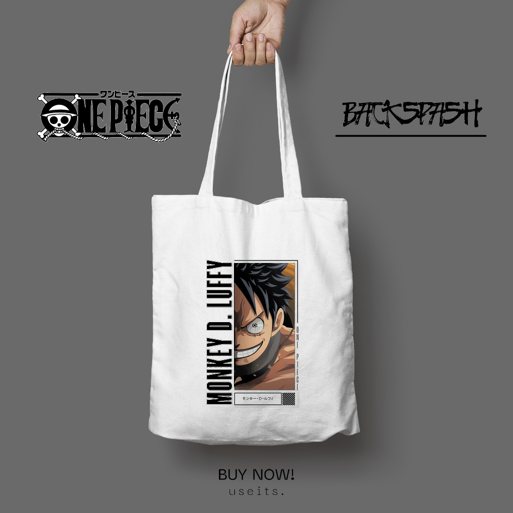 Jual Totebag Anime One Piece Luffy Shanks Zoro - Totebag Tas Anime One ...