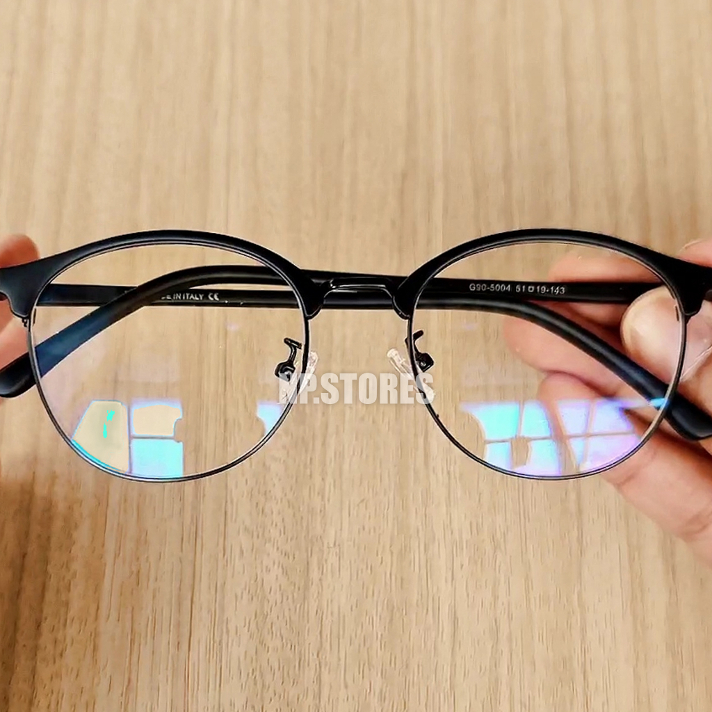 Jual Frame Kacamata Bentul Bulat Warna Hitam Untuk Pria Cowok Desain ...