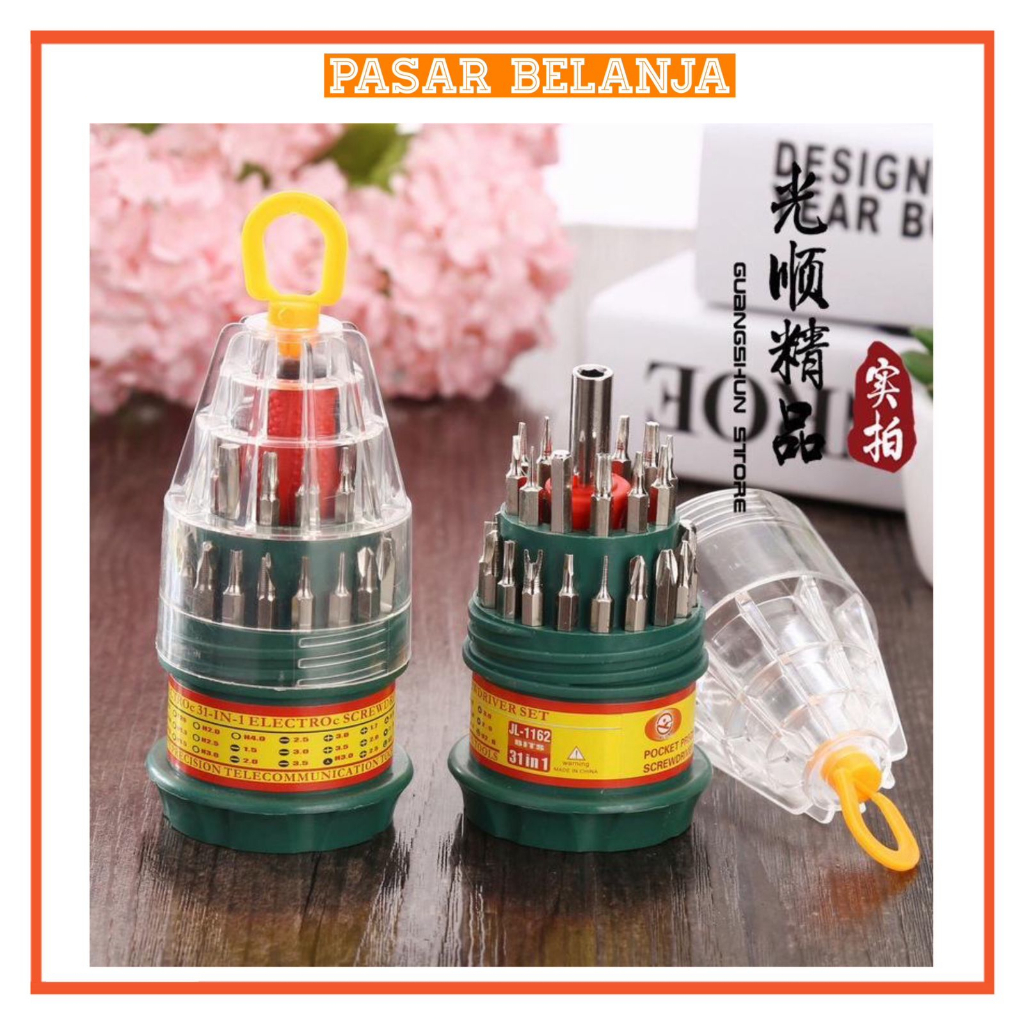 Jual P805 Obeng Set 31 in 1 Multifungsi / Obeng Set Magnetic 31pc | Shopee Indonesia
