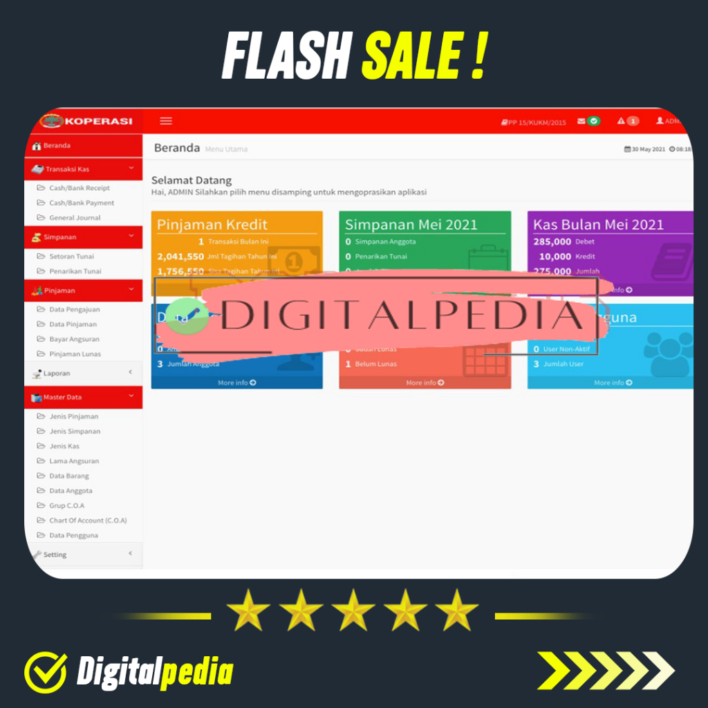 Jual Source Code Program Koprasi Koperasi Karyawan Simpan Pinjam PHP CI ...