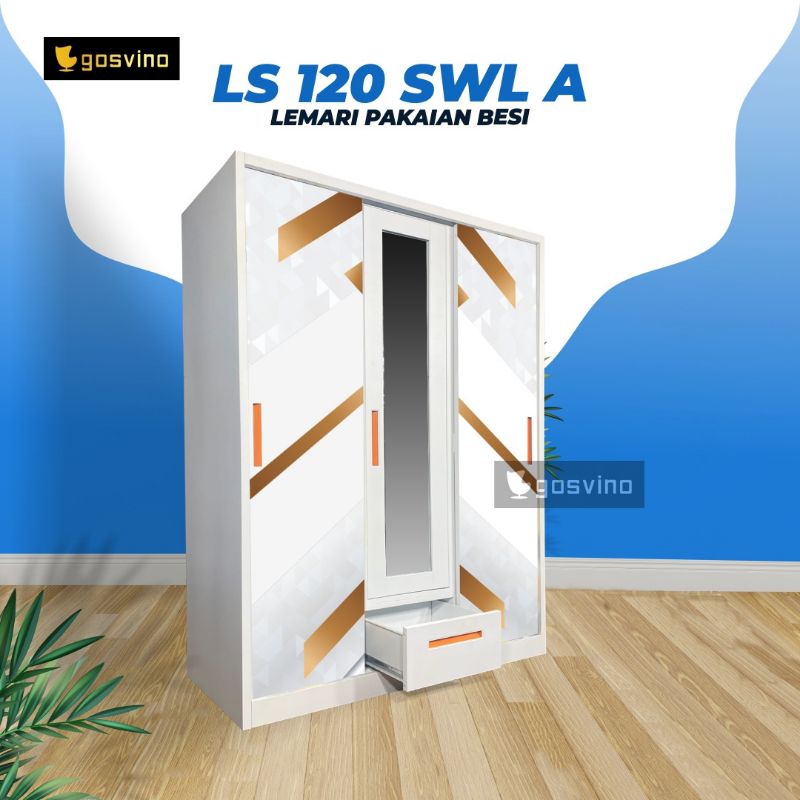 Jual LEMARI PAKAIAN SLIDING SWING/LEMARI PAKAIAN BESI/LEMARI METAL/LEMARI BESI 3 PINTU MURAH ...