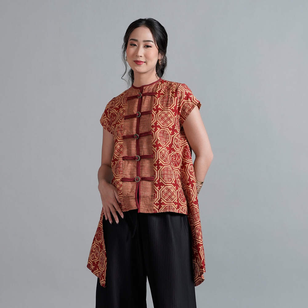 Jual NONA RARA - Bella CNY Dobi T1968, Baju Batik Kasual Modern ...