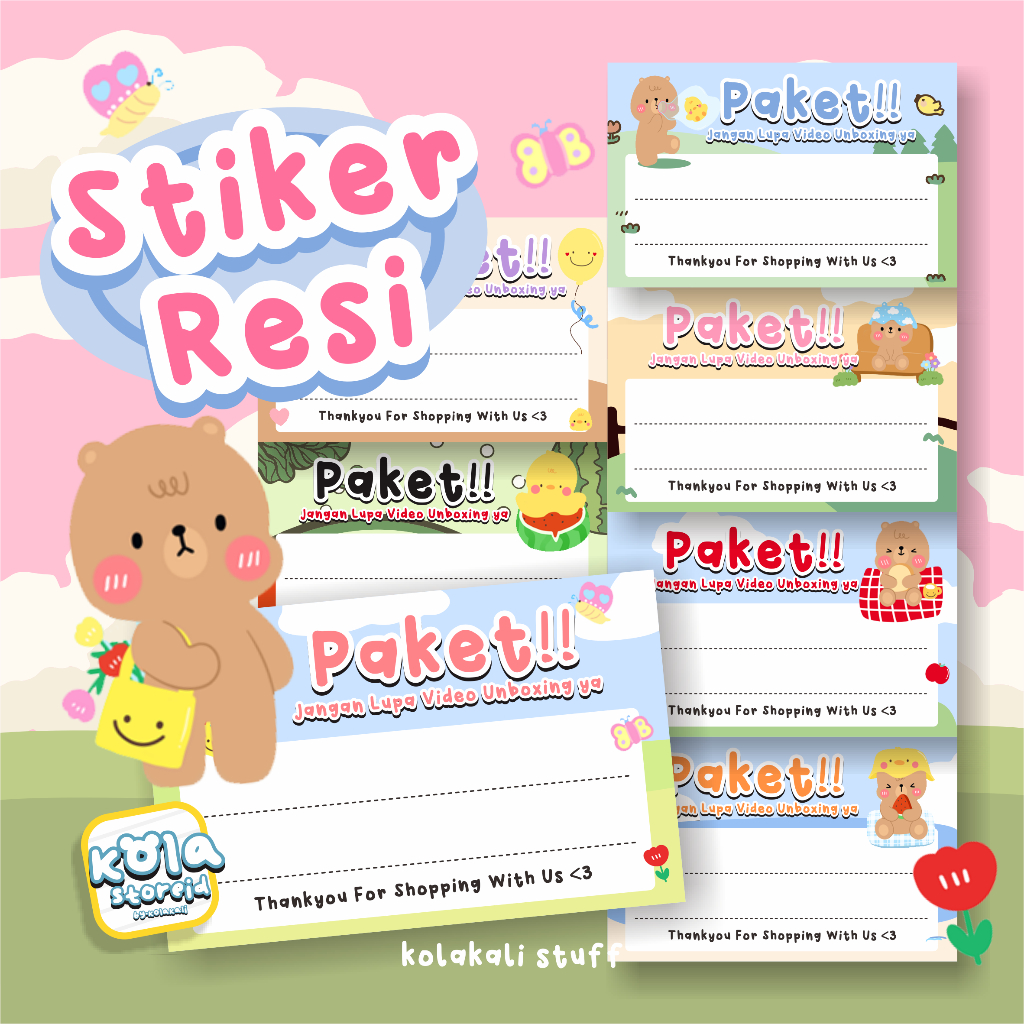 Jual STIKER RESI PENGIRIMAN SHOPEE HOLIDAY EDITION • STIKER RESI OLSHOP ...