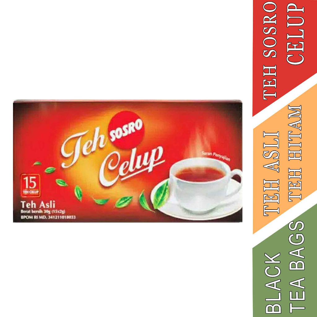 Jual Teh Hitam Celup- Sosro- Teh Celup Sosro- Isi 15 kantong | Shopee ...