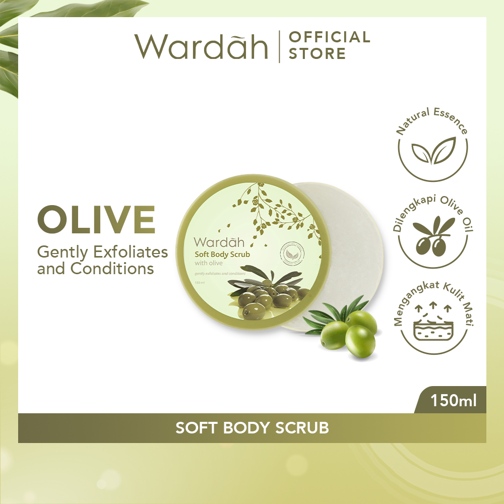 Jual WARDAH Soft Body Scrub with Olive 240 ml - Scrub Badan Dilengkapi ...