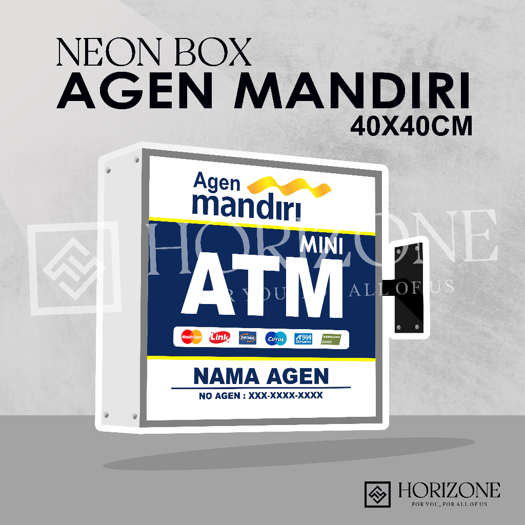 Jual NEON BOX AGEN MANDIRI 40X40 CM KOTAK AKRILIK | Shopee Indonesia