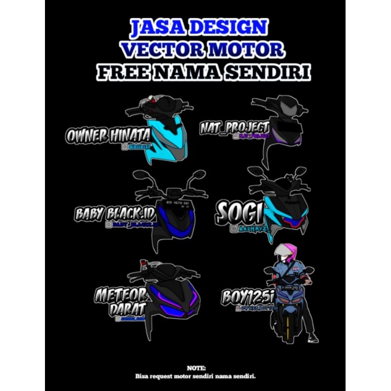 Jual Jasa desain logo vector motor ngabers | Shopee Indonesia