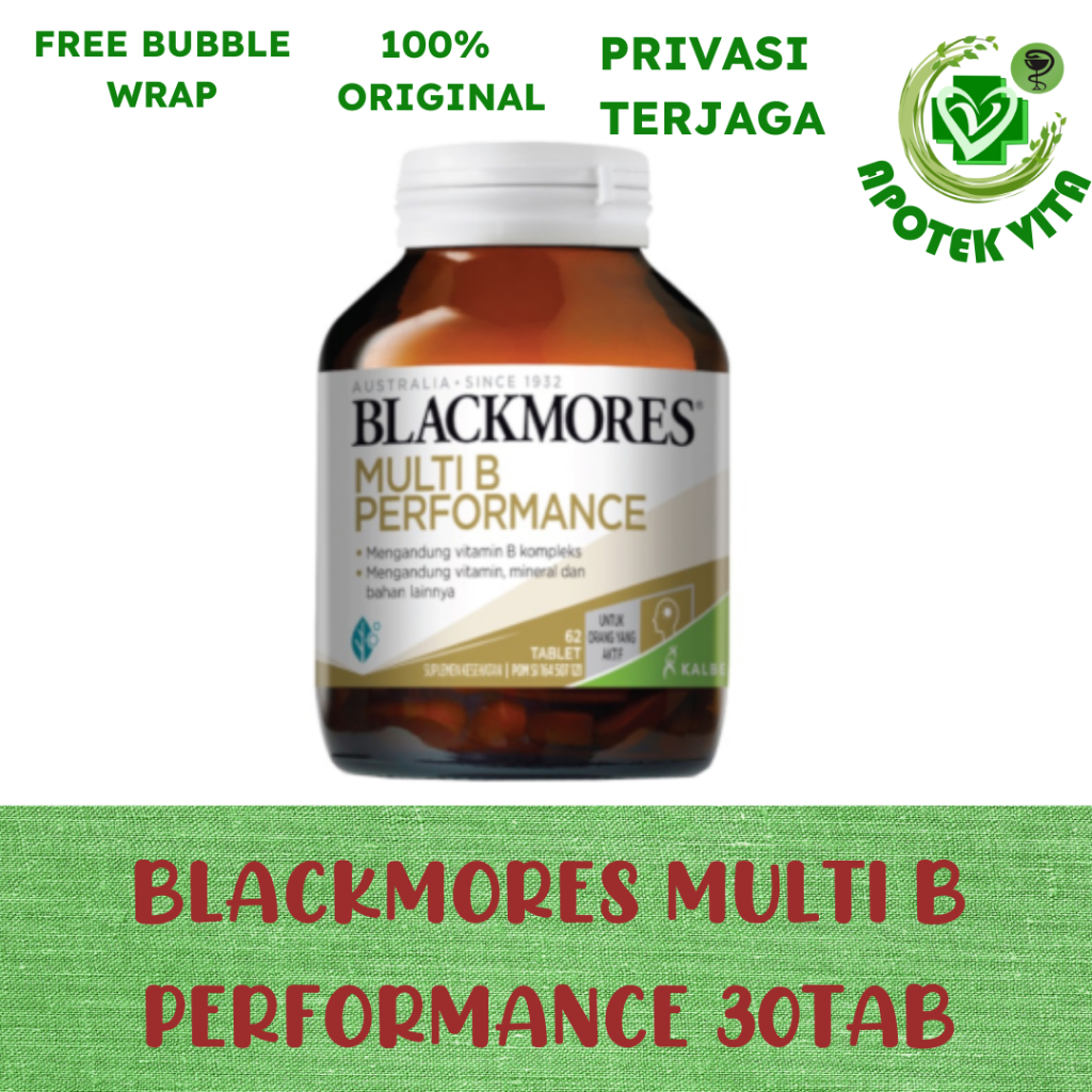 Jual BLACKMORES MULTI B PERFORMANCE 30TAB | Shopee Indonesia
