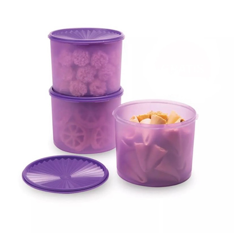 Jual super deco canister 4L toples tupperware ungu | Shopee Indonesia