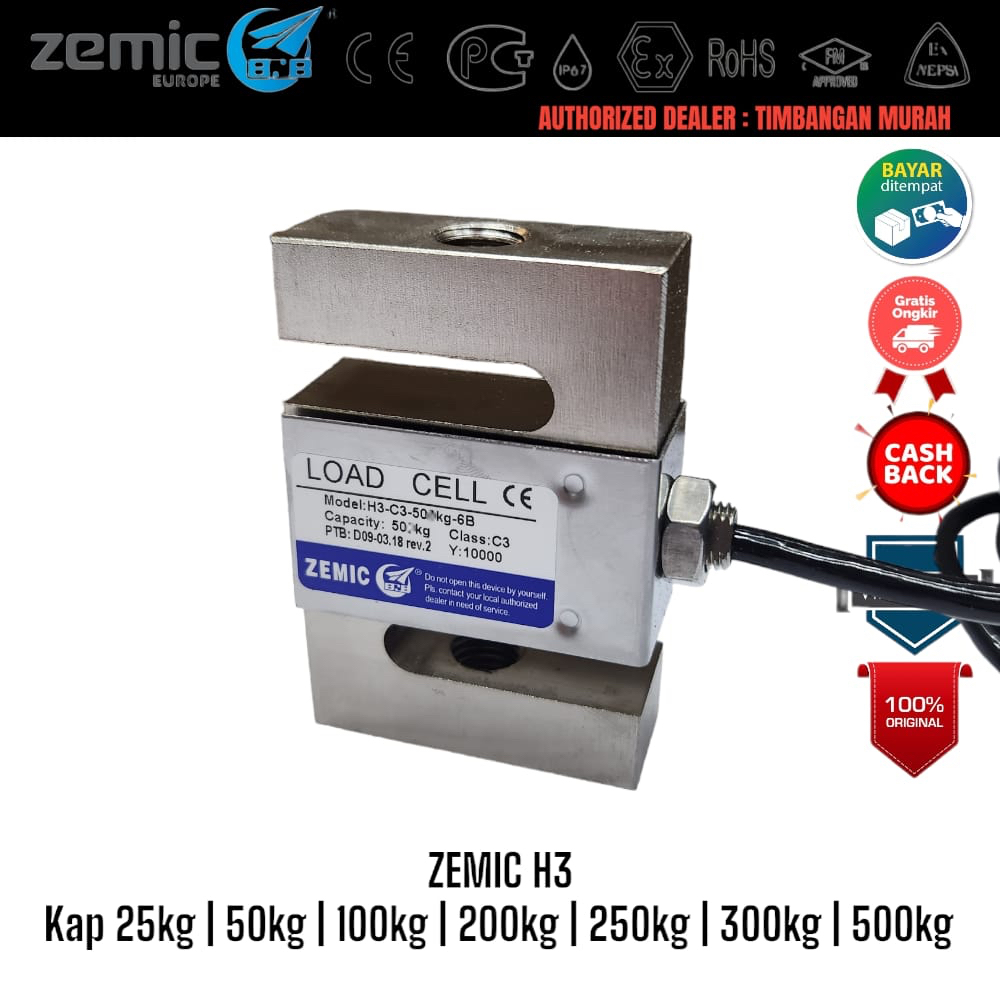 Jual Loadcell Gantung, Sensor Timbangan Digital, Alat Ukur Berat, ZEMIC ...
