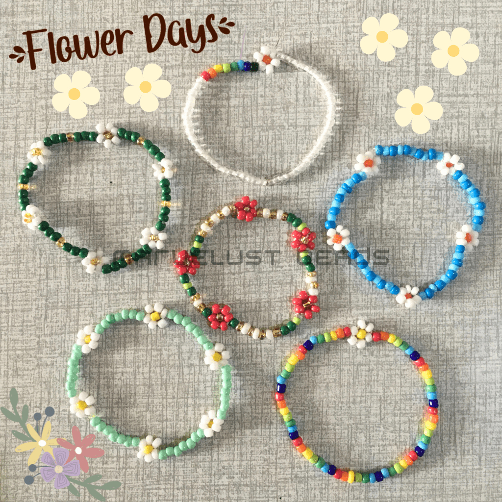 Jual Gelang Korea Bunga | Flower Beads Bracelet | Aksesoris | Marvelust ...