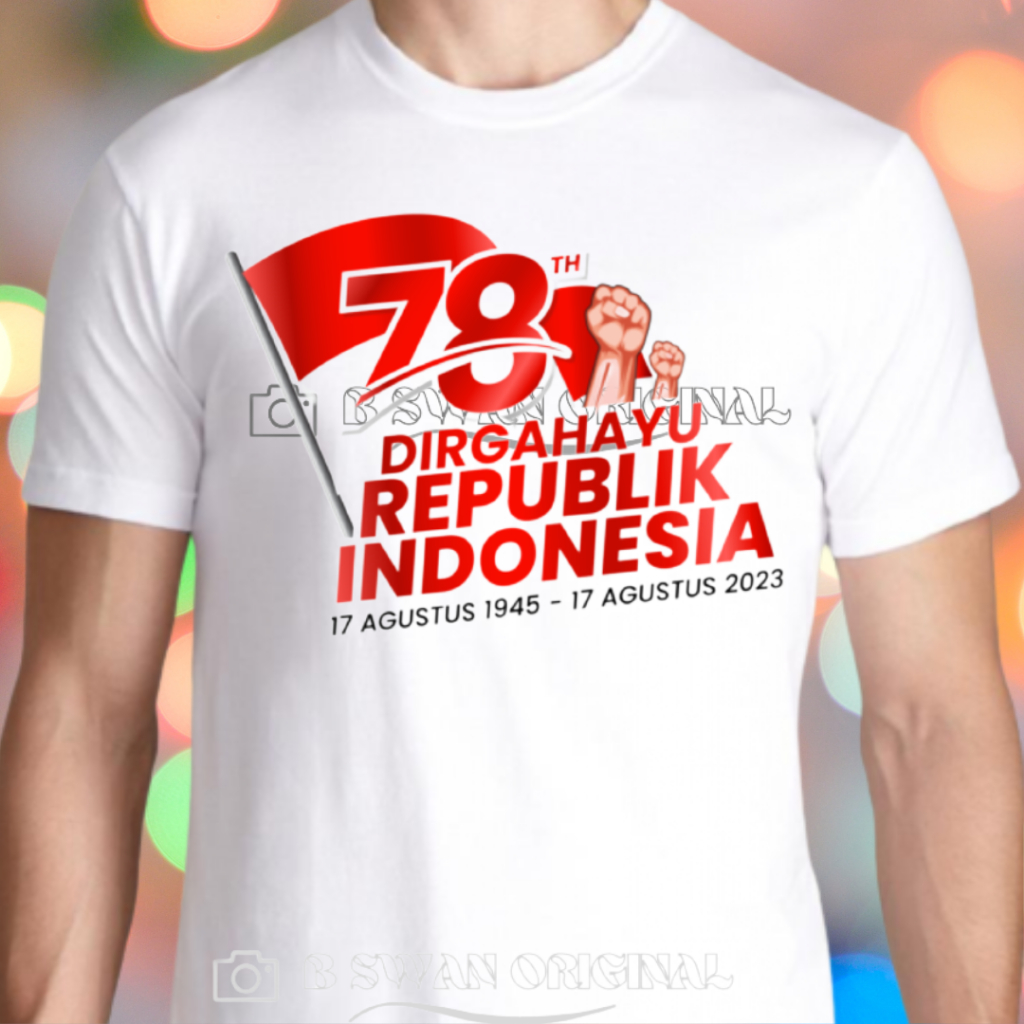 Jual Baju Kaos Outfit Pria Wanita Dewasa Anak Anak HUT RI Dirgahayu Kemerdekaan Republik ...