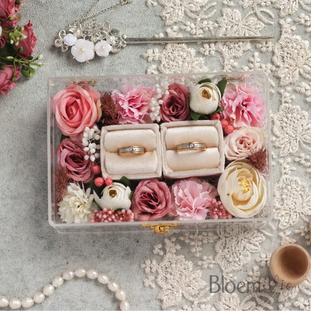 Jual CUSTOM TANPA GRAFIR Ring Box / Kotak Cincin / Ring Bearer Recta ...