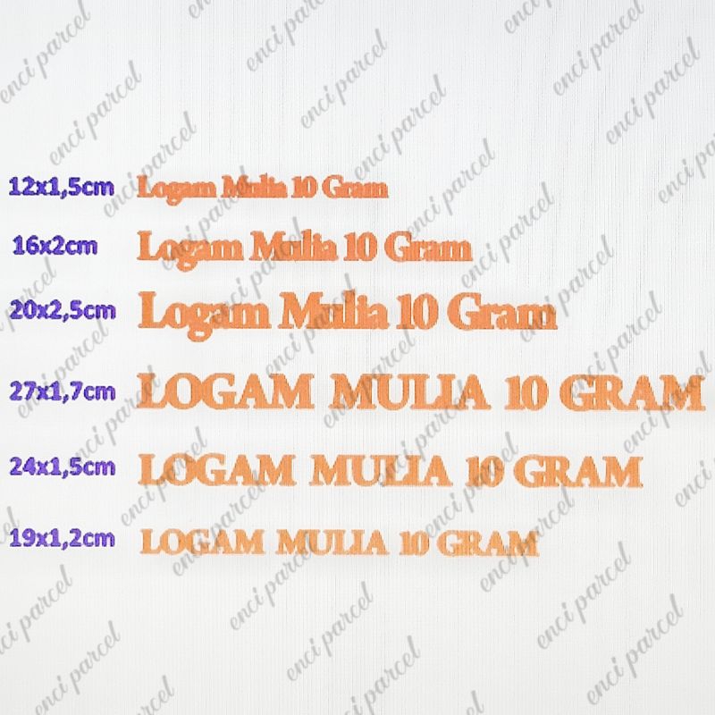 Jual custom tulisan gram logam mulia nominal mahar hiasan dekorasi ...