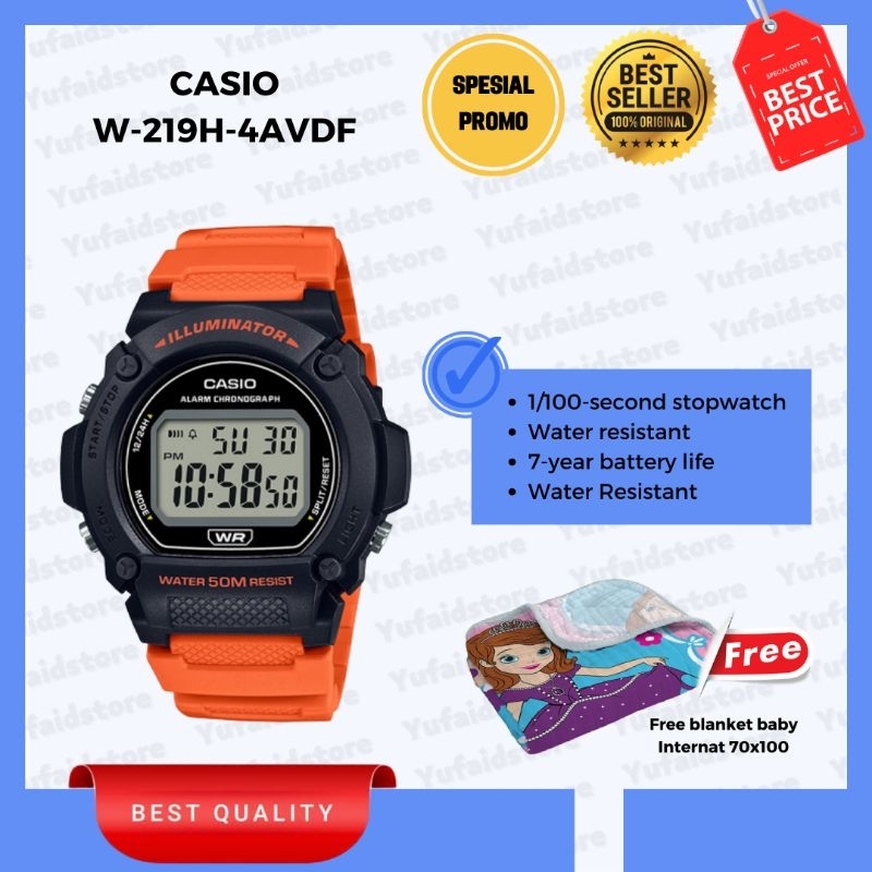 Jual jam tangan casio W-219H-4AVDF | Shopee Indonesia