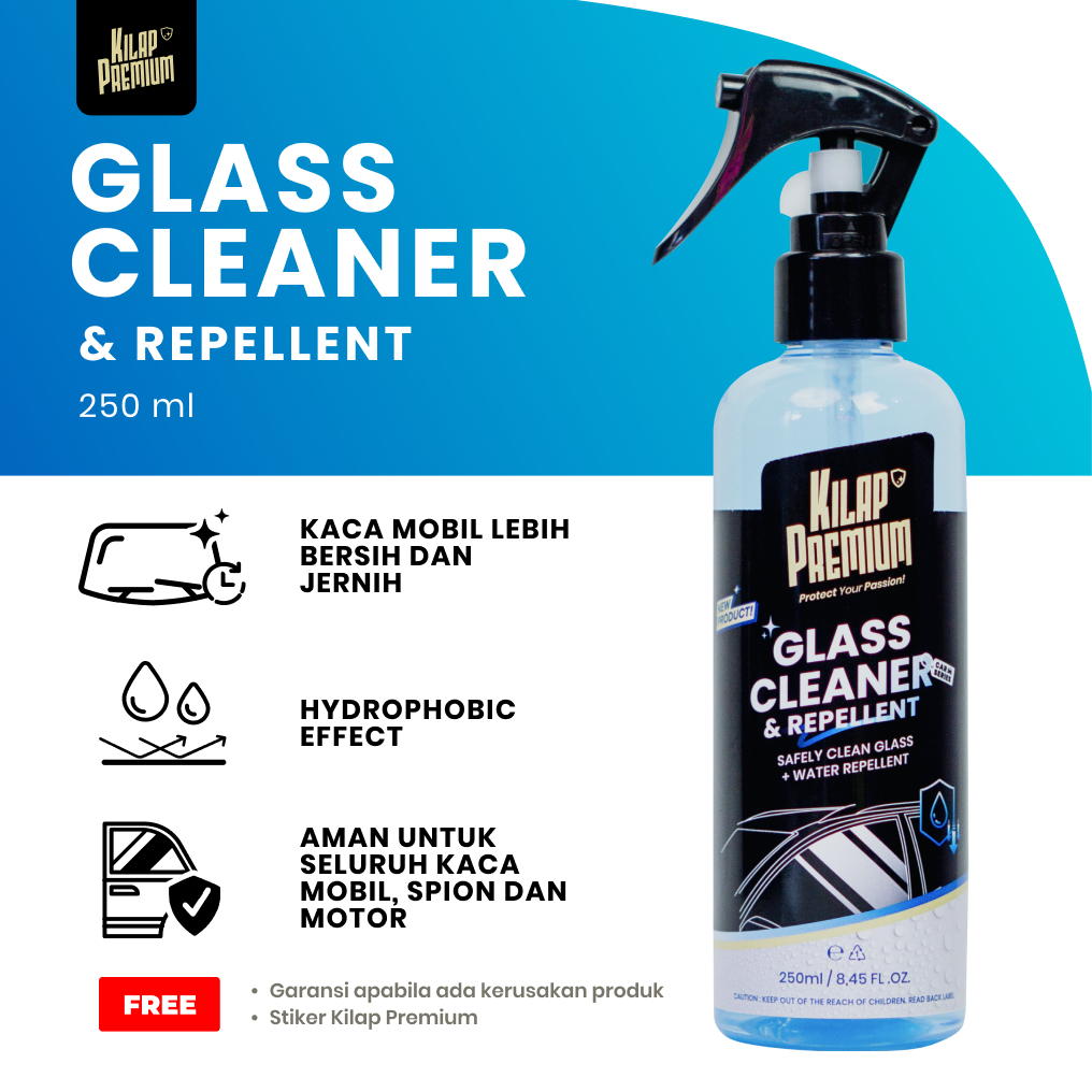 Jual Glass Cleaner & Repellent | Kilap Premium - Pembersih Kaca Mobil ...