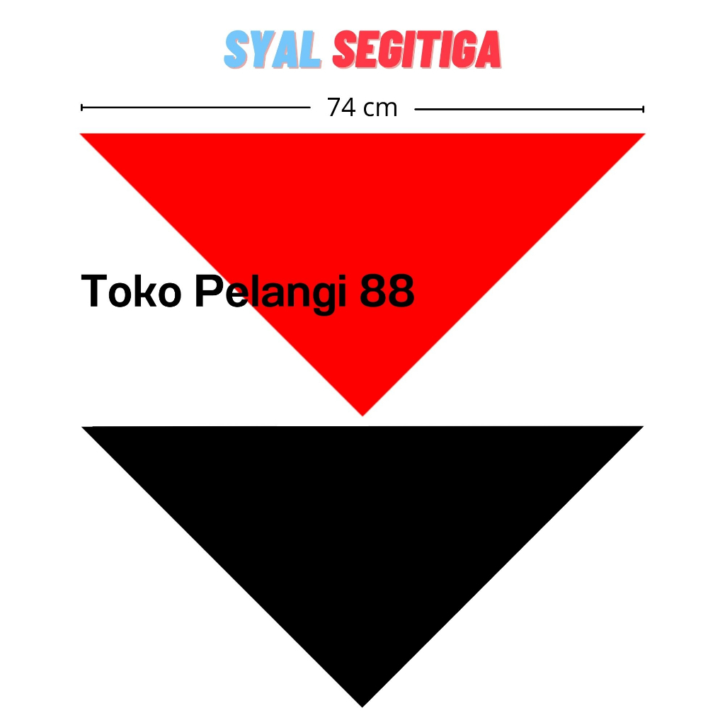 Jual Slayer Syal Merah dan Hitam Polos Segitiga | Shopee Indonesia