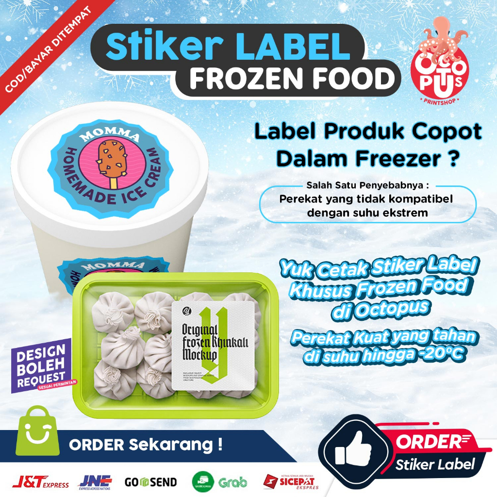 Jual STIKER LABEL FROZEN FOOD / STIKER MAKANAN BEKU DINGIN / STIKER ...
