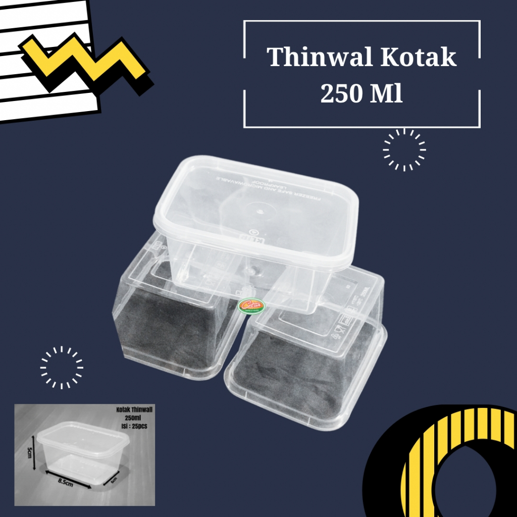 Jual THINWAL KOTAK 250 ML 25 PCS | Shopee Indonesia