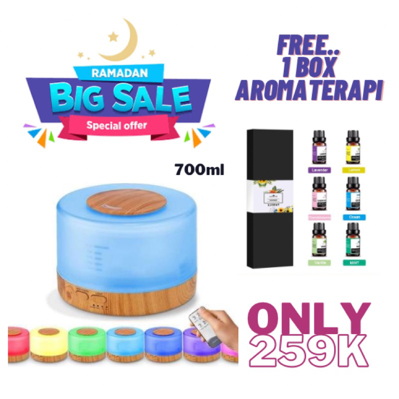Jual DIFFUSER aromatherapi Remote 500ml - Aromaterapi Diffuser ( white ...