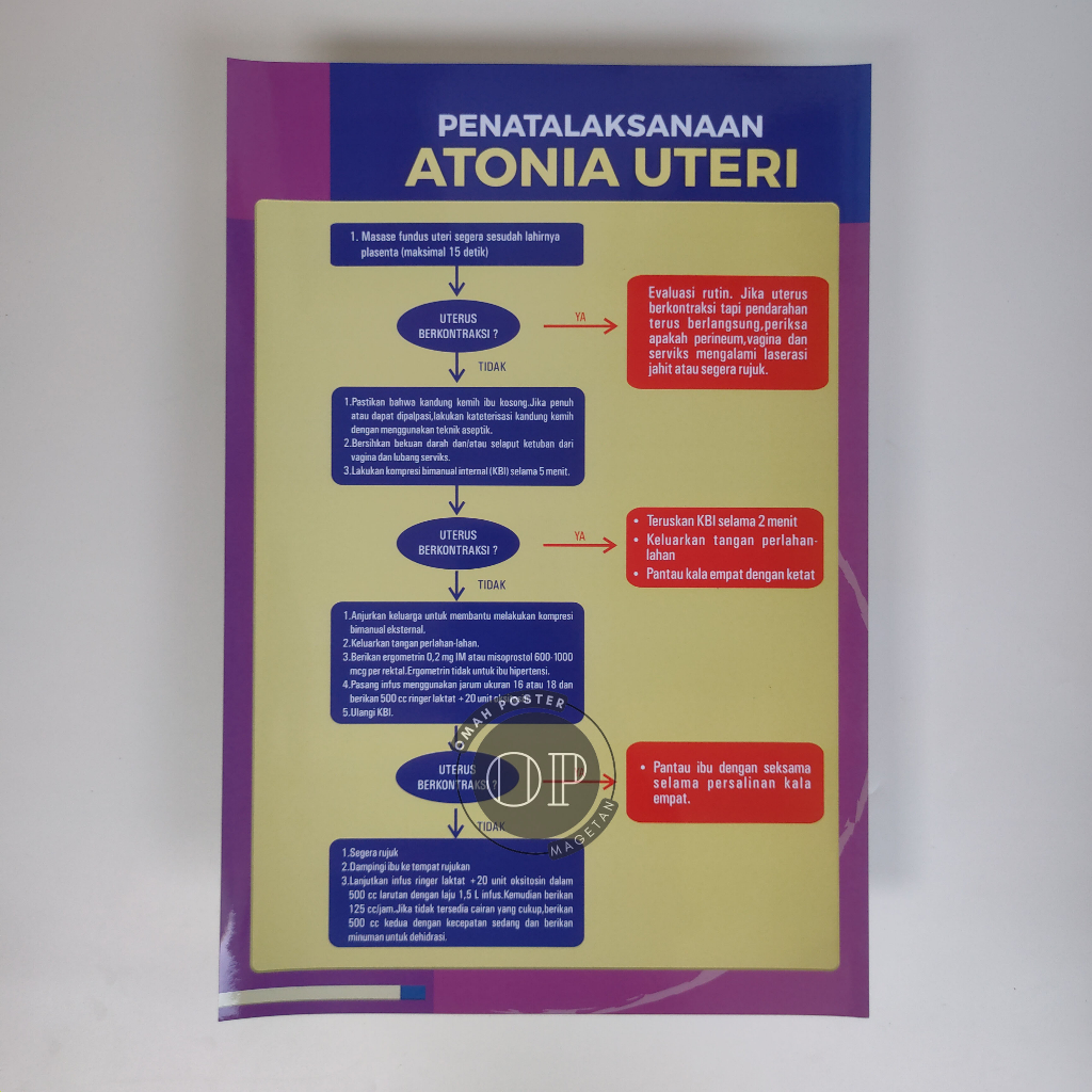 Jual Poster Penatalaksanaan Atonia Uteri - Poster Kebidanan | Shopee ...