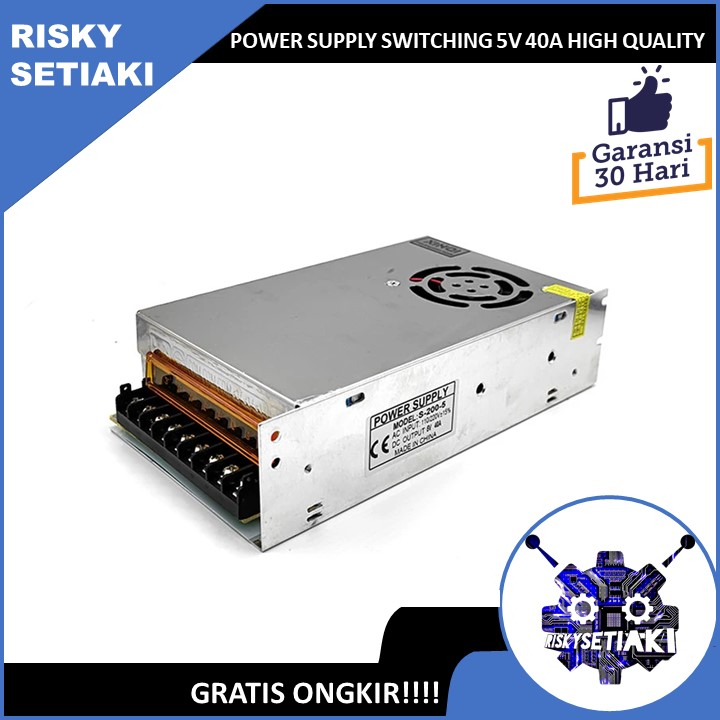Jual POWER SUPPLY SWITCHING 5V 40A ADAPTOR HIGH QUALITY RUNNING TEXT ...
