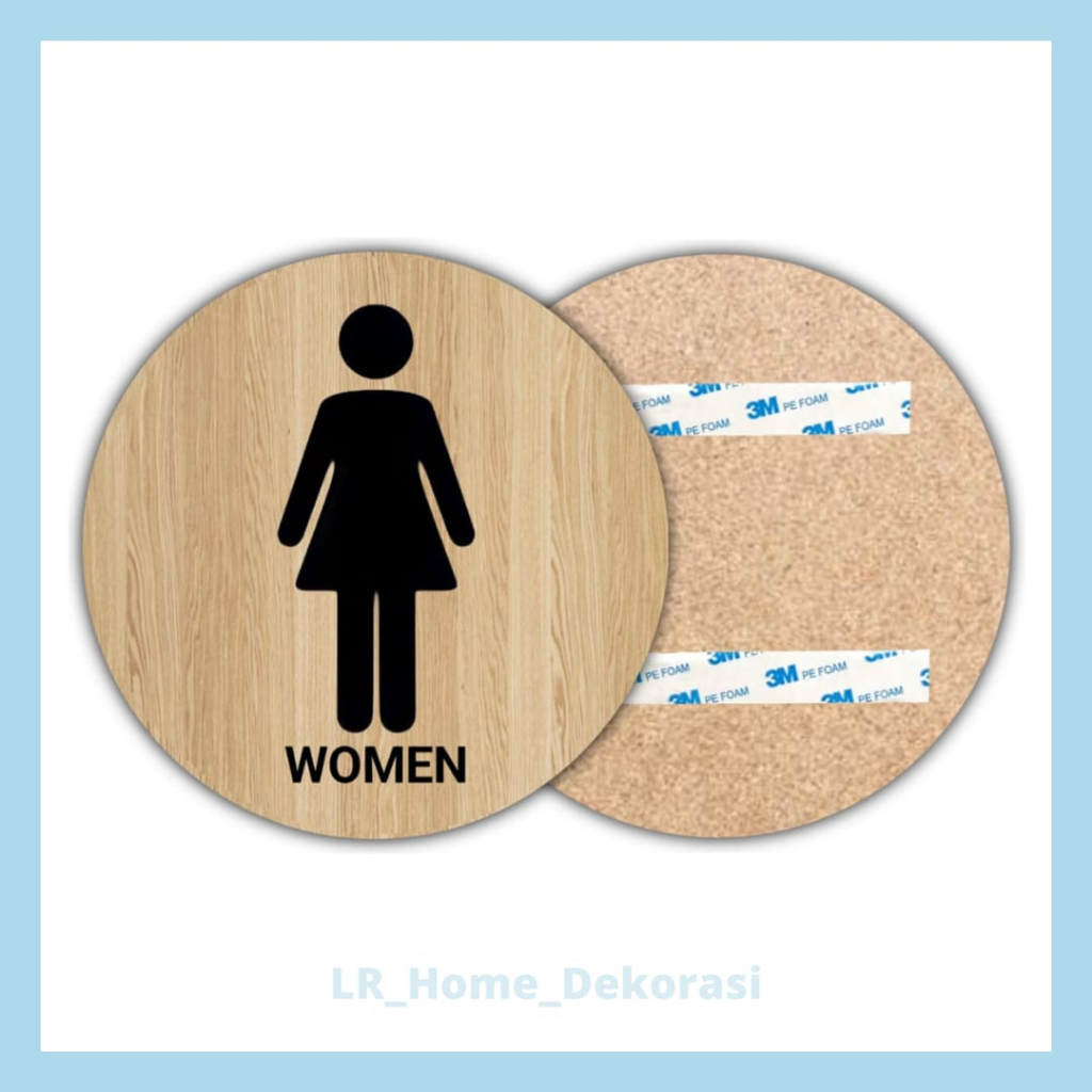Jual Sign "WOMEN" | Papan Tanda "WOMEN" Diameter 20cm | Dekorasi Cafe ...