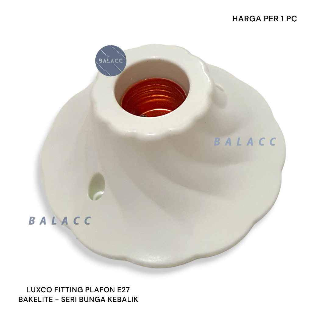 Jual FITTING LAMPU PLAFON KEMBANG E27 LUXCO LFP-2101 PUTIH | Shopee ...