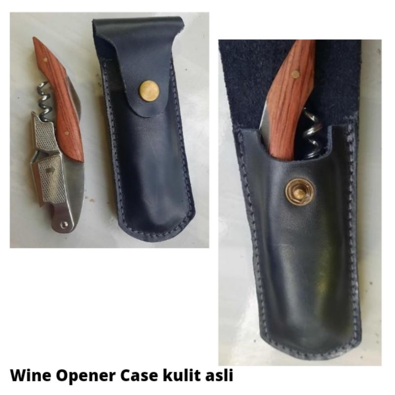 Jual WINE OPENER CASE Leather Original Pull up, Sarung Pembuka tutup ...