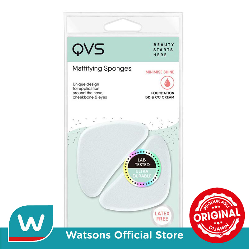 Jual QVS Puff Qvs 10-1647 mattifying sponges 2pk | Shopee Indonesia