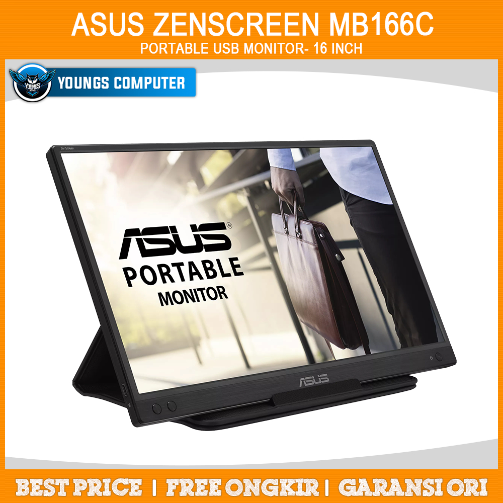Jual ASUS ZenScreen MB166C 16" Full HD IPS Type C Portable USB Monitor ...