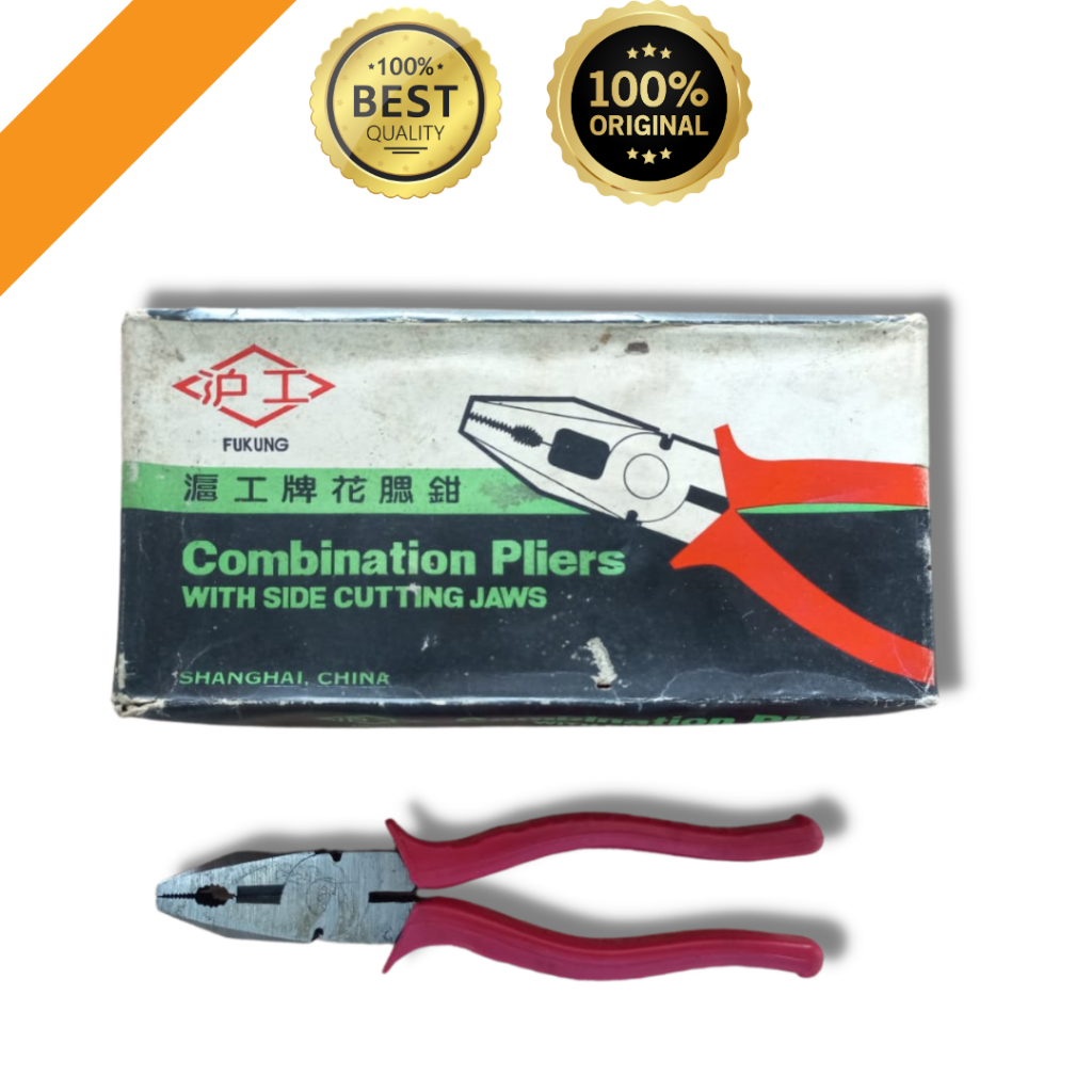 Jual FUKUNG tang kombinasi gagang merah ukuran 8 inch asli | Shopee ...