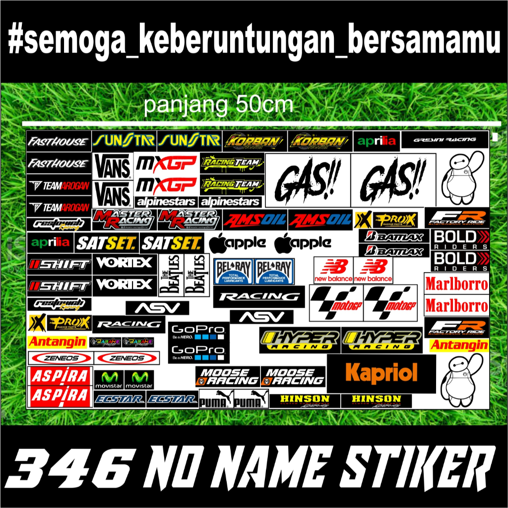 Jual stiker stiker (346) stiker racing / stiker baru / stiker motor ...