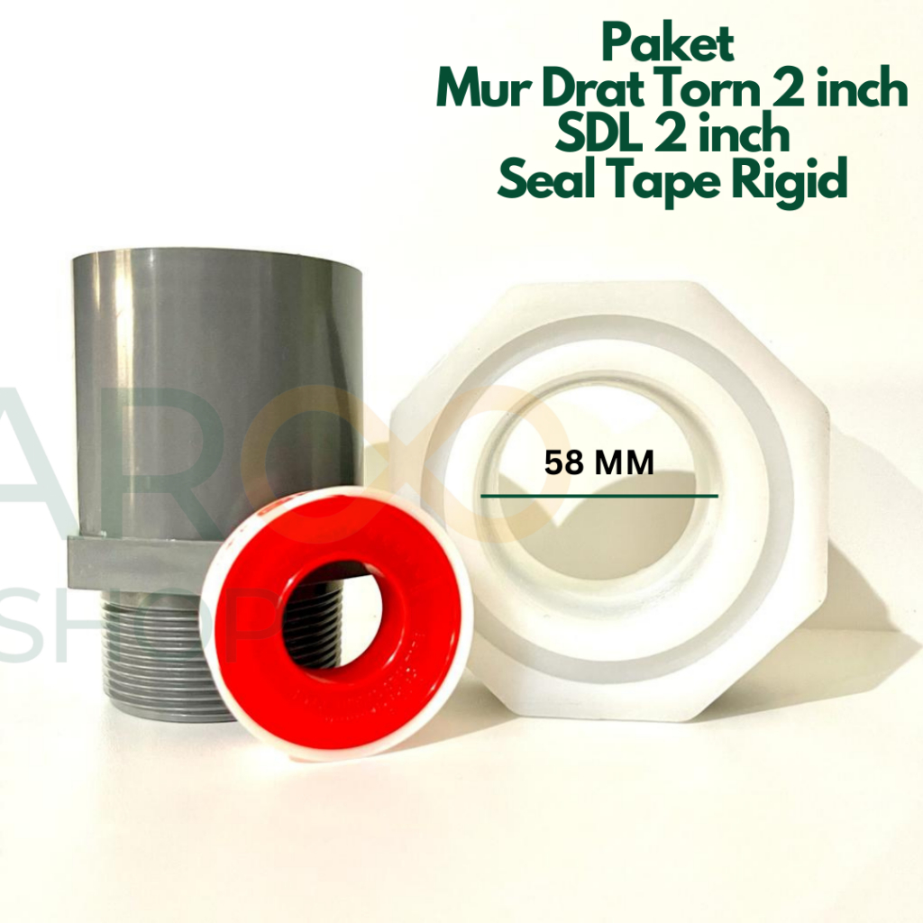 Jual Paket Mur Drat Tandon Tangki Air Verloop Toren Torn SDL 2 inch ...