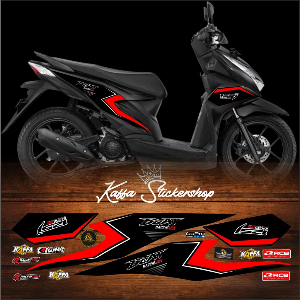 Jual Stiker Striping Beat Deluxe / Beat Street / Variasi List Skotlet ...