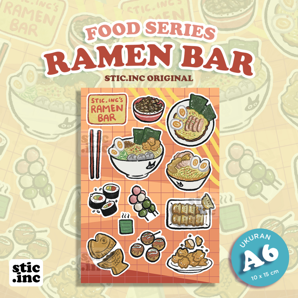 Jual Ramen Bar - Stic.Inc - Sticker Sheet A6 | Shopee Indonesia