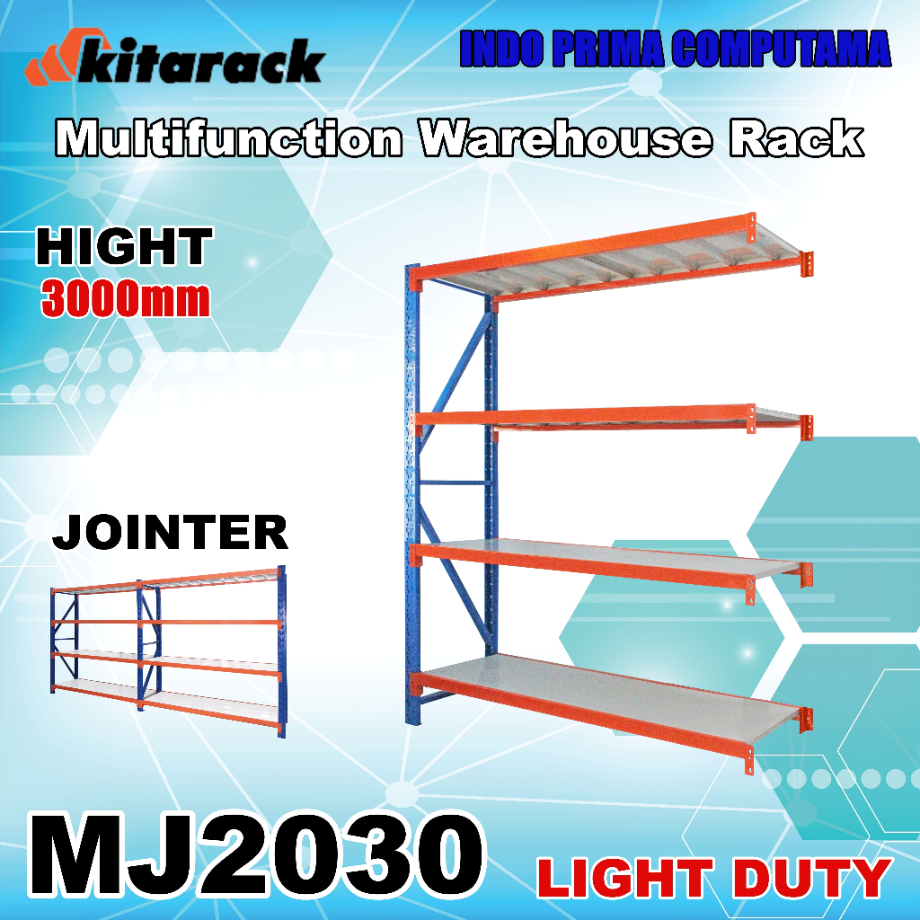 Jual RAK SUSUN RACK GUDANG 4 TINGKAT KITARACK MJ2030 JOINTER 4 LAYER ...