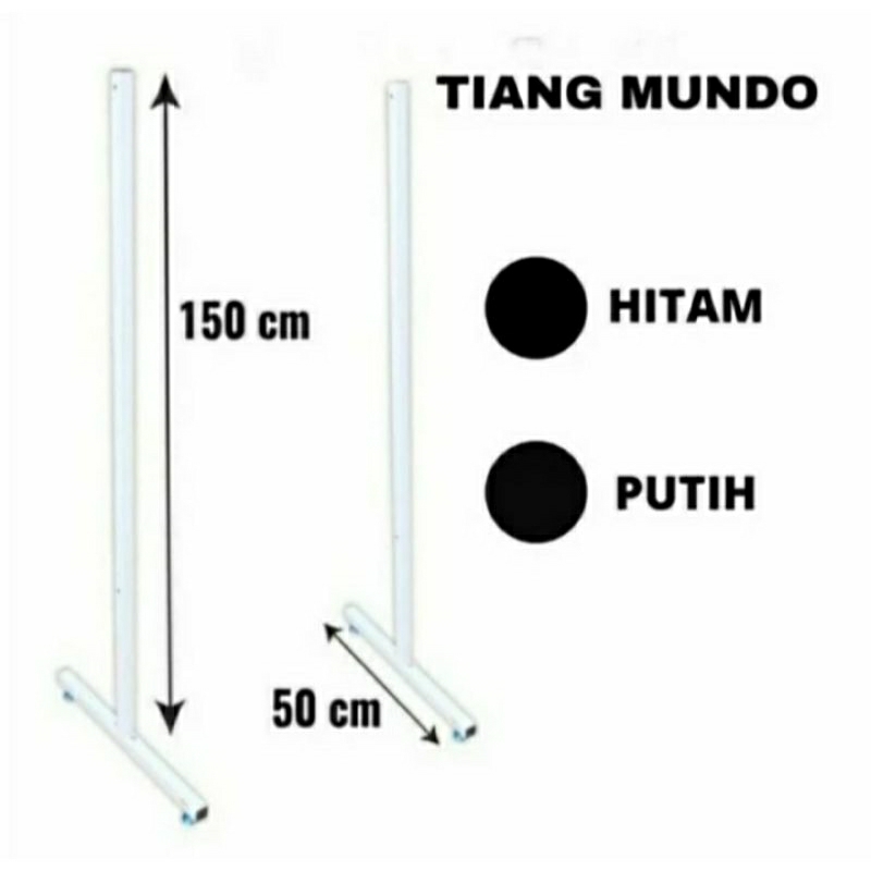 Jual (Cod) Kaki tiang rak bingkai mundo tinggi 150 cm,penyangga rak ...