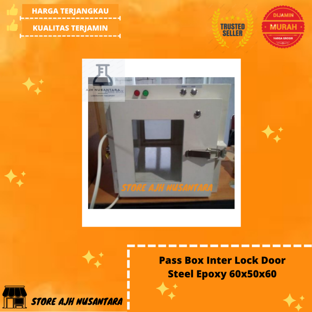 Jual ECO Pass Box Inter Lock Door Steel Epoxy 60x50x60 // Pre Order ...