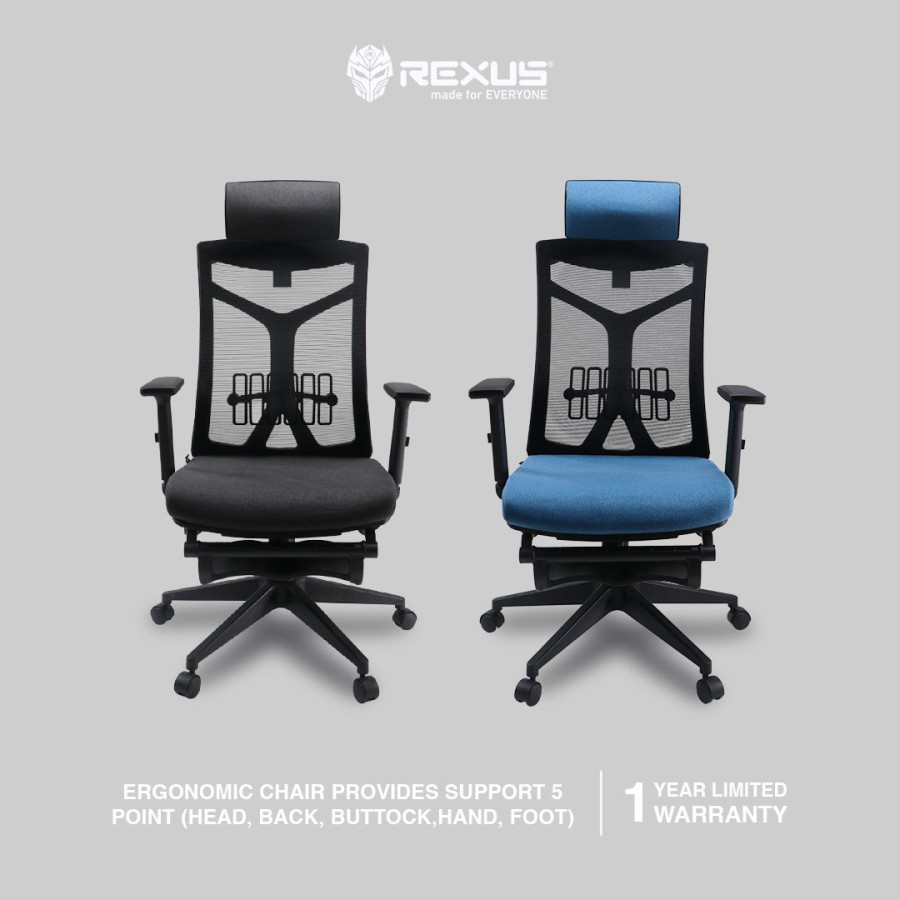 Jual Rexus Ergonomic Office Chair Kursi Kantor NC-1 / NC1 Max | Shopee ...