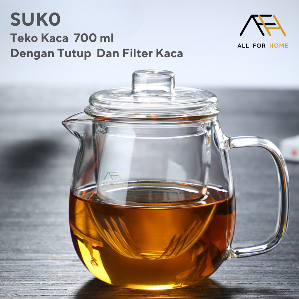 Jual AFH SUKO - Teko Teh Dengan Saringan Tahan Panas / Pitcher Teh Teapot Kettle Ketel Kaca ...