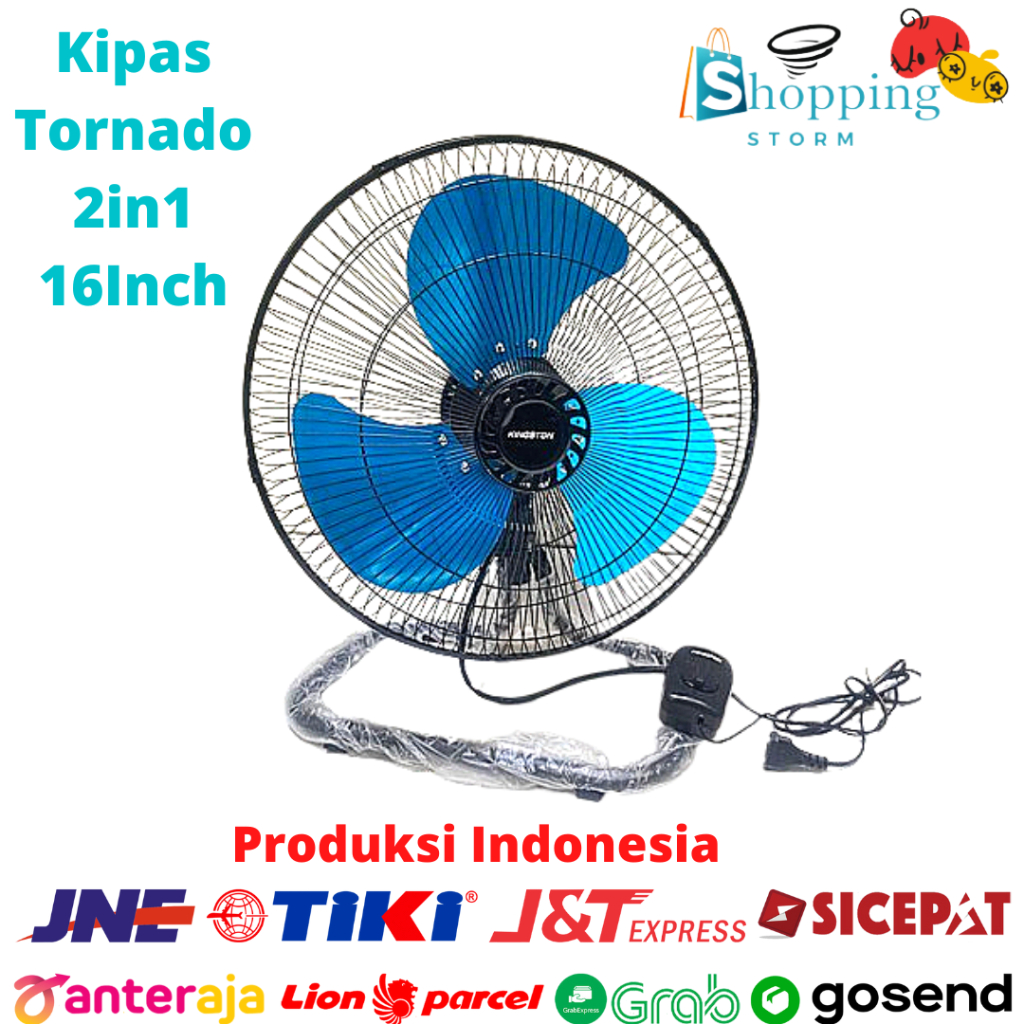 Jual Kipas Angin Tornado Besi 3in1 18Inch Kipas Berdiri Meja Dinding ...