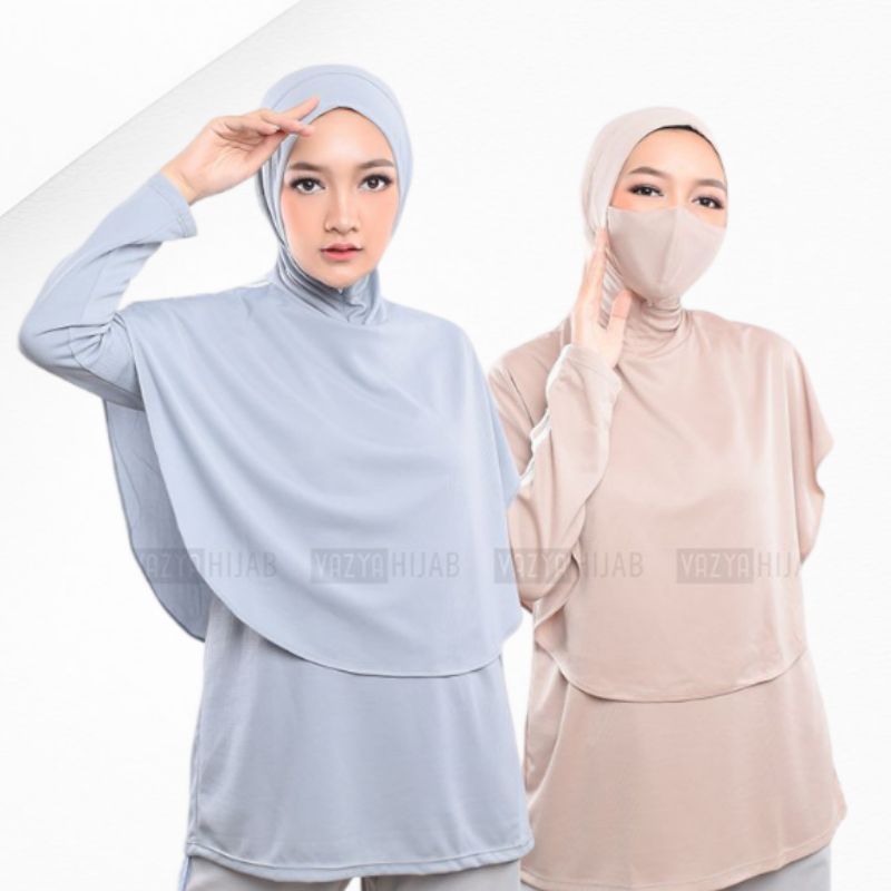 Jual One Set Sporty Muslimah Dryfit (Baju + Hijab + Masker) | Shopee ...