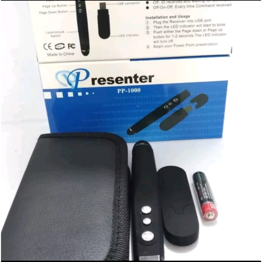 Jual Presenter Laser Pointer Wireless PP 1000 PP1000 Presentasi Murah | Shopee Indonesia